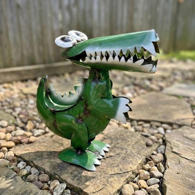 Crocodile Outdoor Statues - Etsy