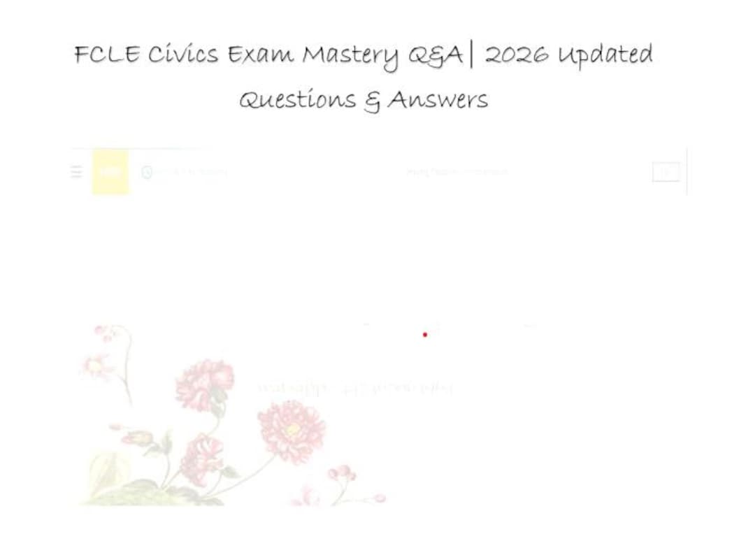 FCLE Civics Exam | 2026 Updated Questions & Answers - Etsy Australia