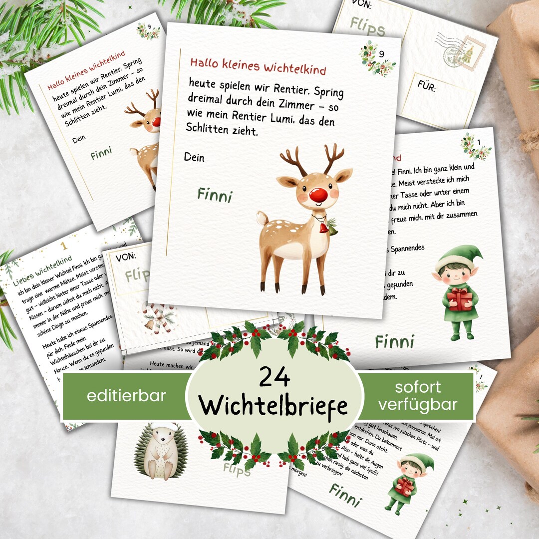 Secret Santa Letters for Toddlers With Envelopes to Print Out U3 - Area ...
