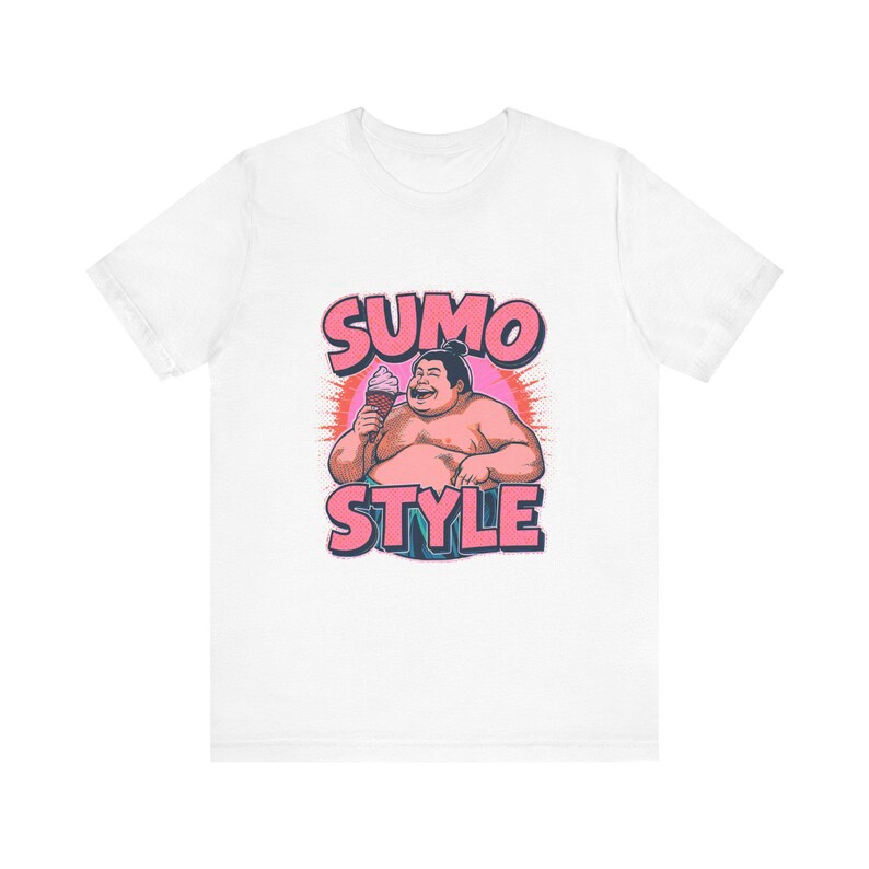 Funny Sumo Ice Cream T-Shirt | Japanese Pop Art Tee | Kawaii Retro ...