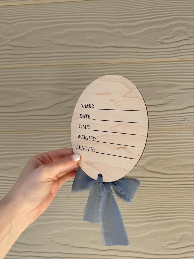 Baby Boy Name Plate || Hospital Newborn Name Stat Reveal Plate - Etsy