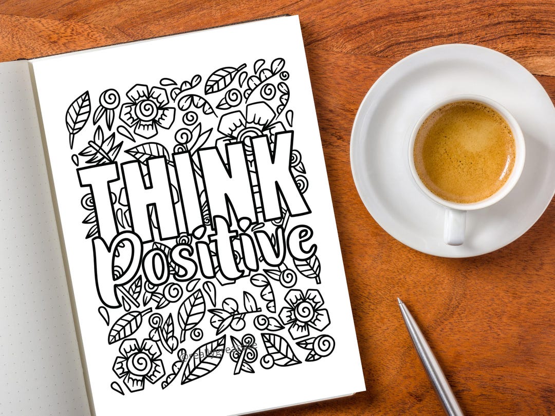 Motivational Quote Colouring Book. Positive Quotes to Uplift and ...
