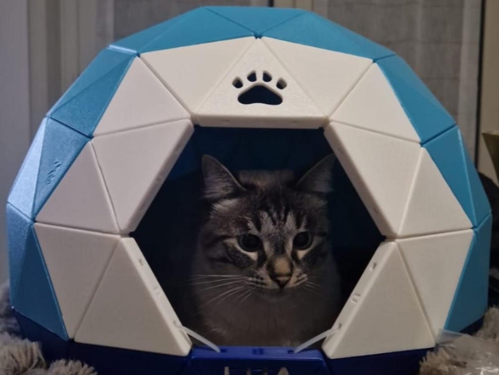 Modern Geodesic Cat Dome | 3D Printed Pet House | Japanese Style - Etsy