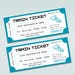 Personalized Train Ticket Template, Travel Gift Coupon, Printed ...