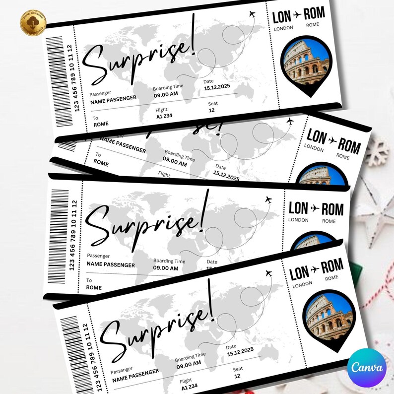 Editable Surprise Trip Boarding Pass Template (digital Download) - Etsy
