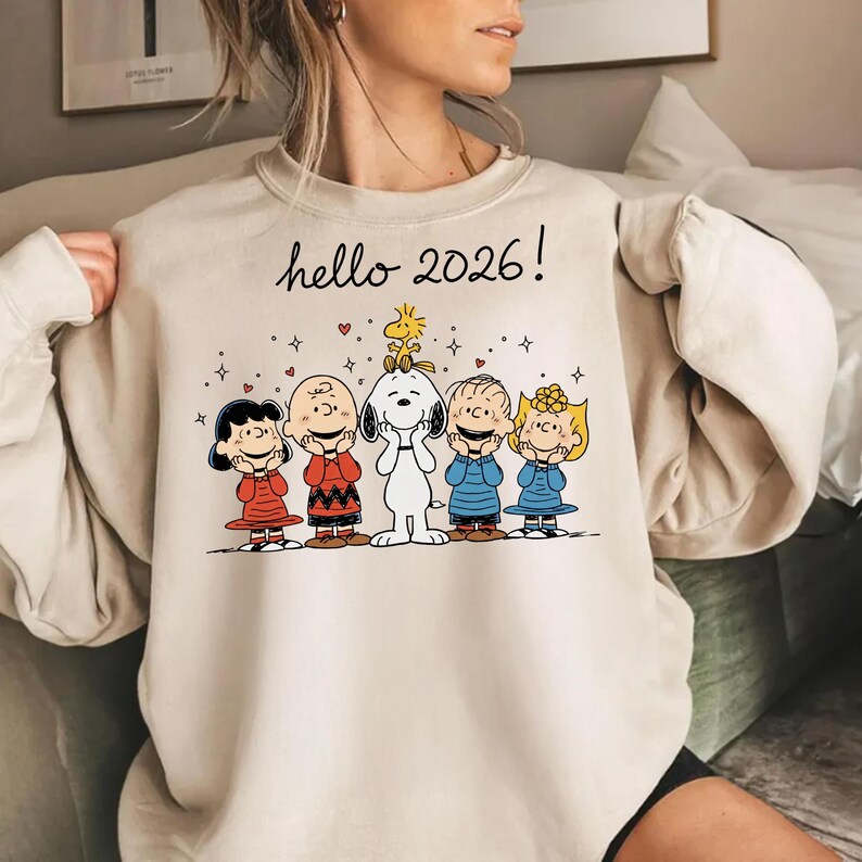 Snoopy Hello 2026 PNG, New Year Peanuts Png, Cute Cartoon Celebration ...
