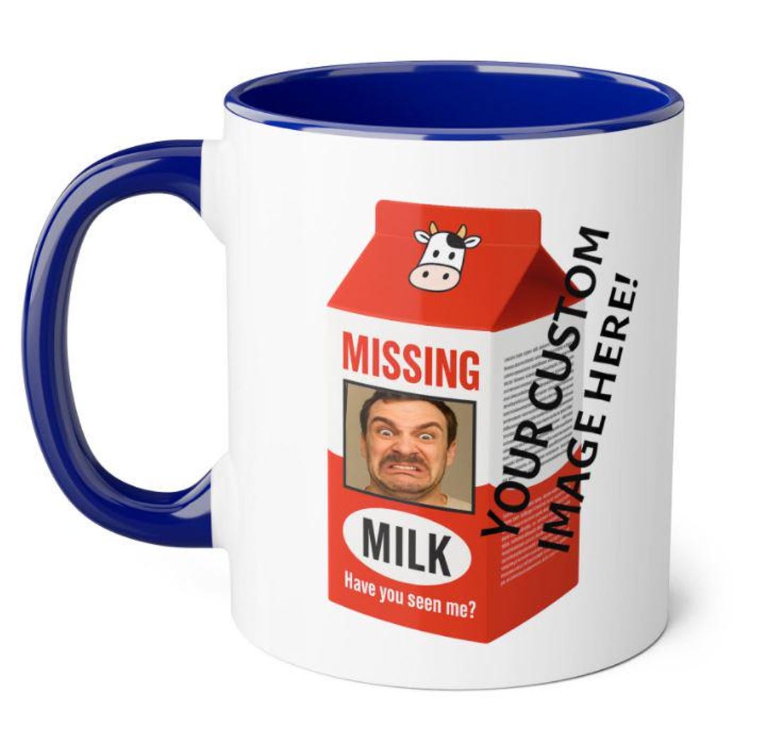 CUSTOM FUNNY Missing Milk Carton Gag Mug, Style 1, Novelty Coffee Cup ...