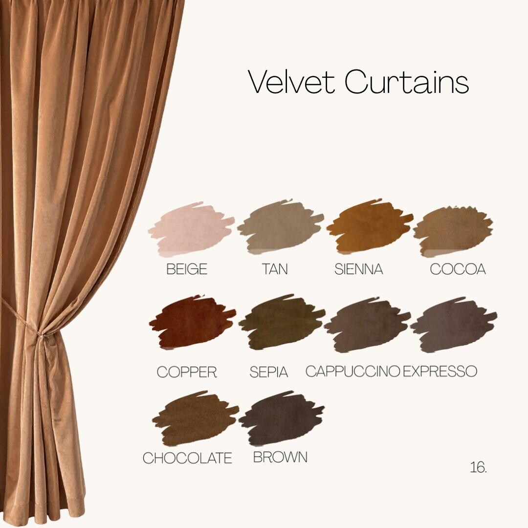 Custom Drapery – Made to Order Luxury Curtains, Brown Velvet Drapes ...