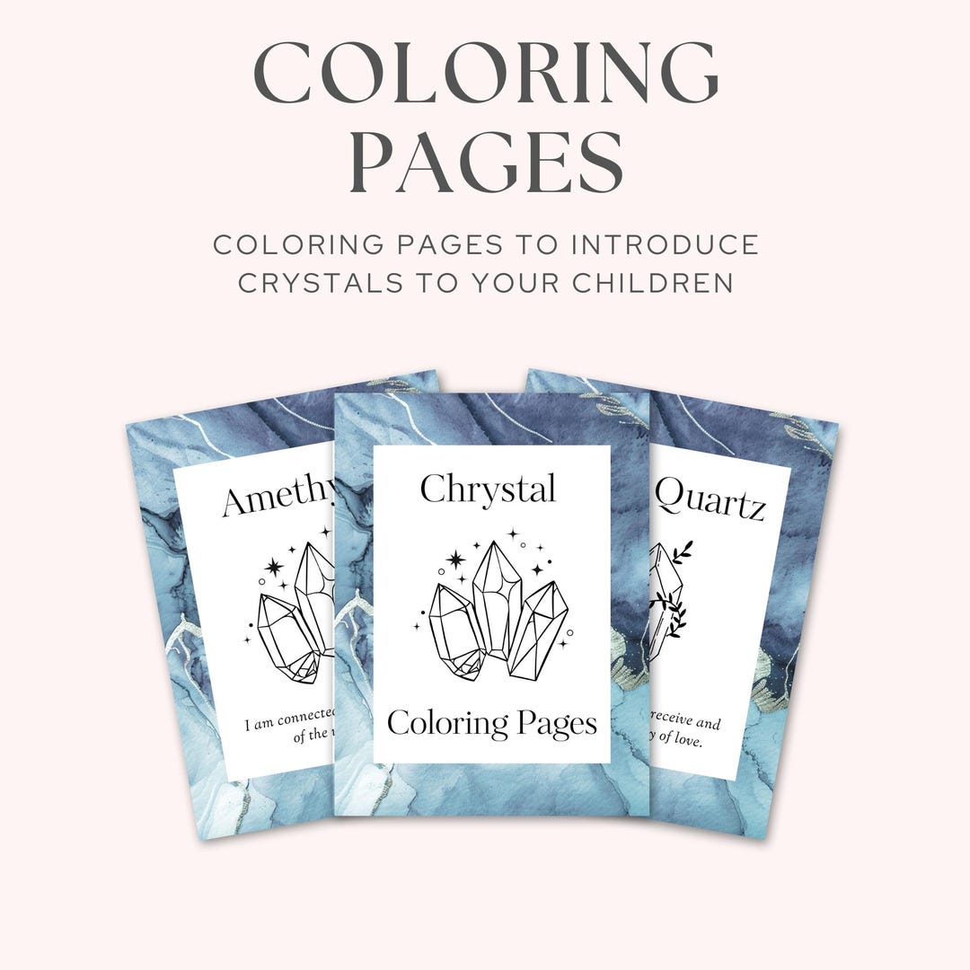 Crystal Colouring Pages for Kids | Spiritual Crystal Healing Art ...