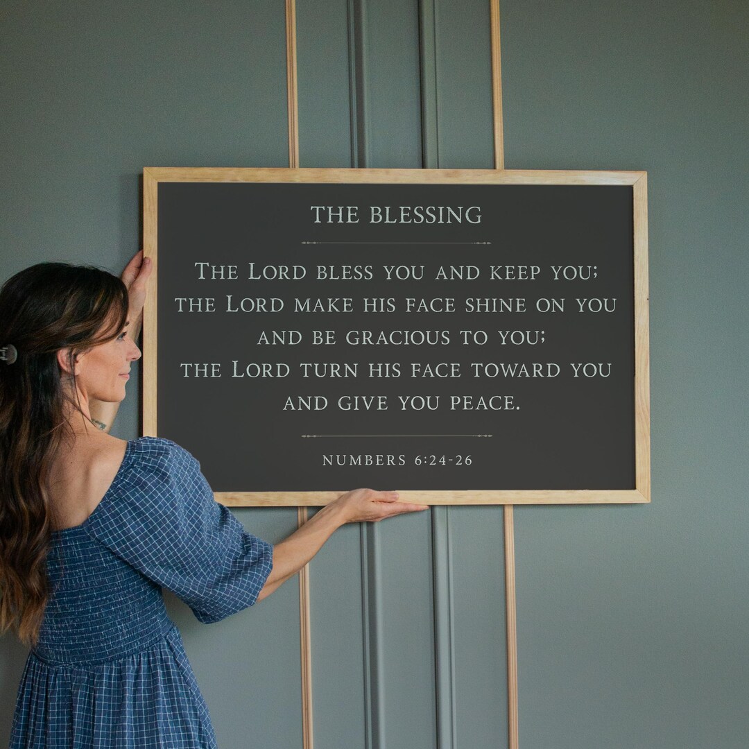 The Blessing | Numbers 6:24-26 Wall Art | Christian Framed Canvas ...