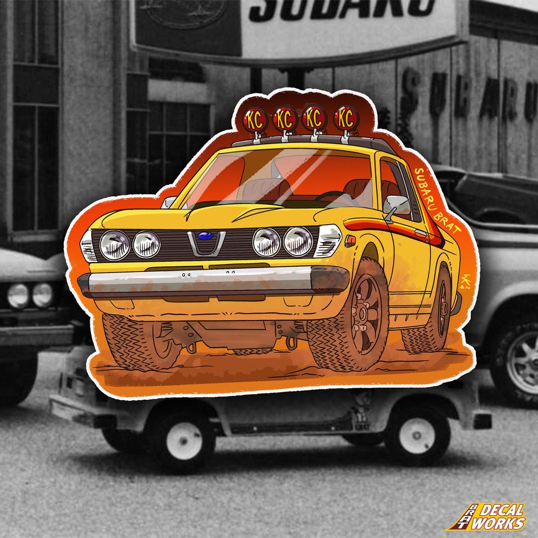 Subaru Brat Illustrated Decal - Etsy