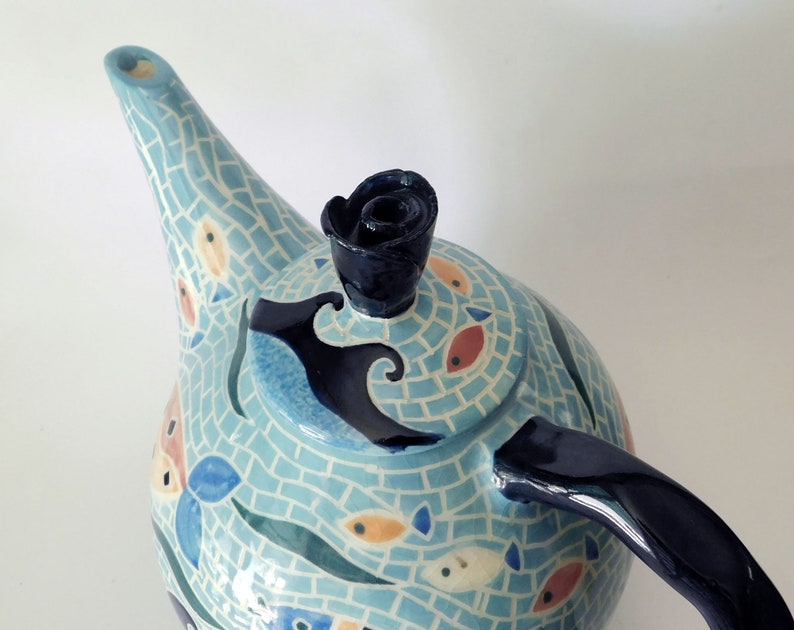 Mosaic Tea Pot Artist Sarmite Rakhlin Original Circa 1990s - Etsy