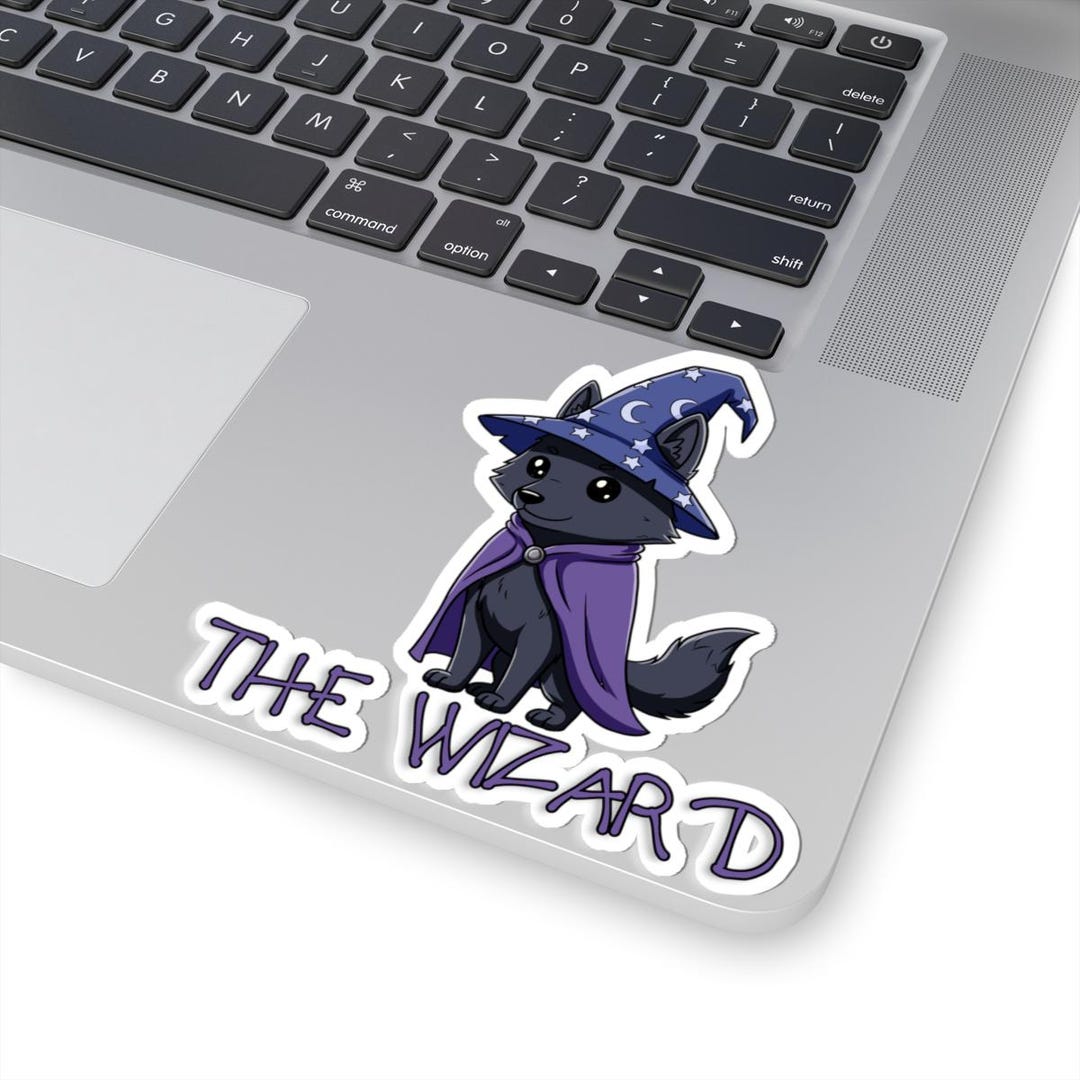 The Wizard Wolf Vinyl Sticker - Etsy