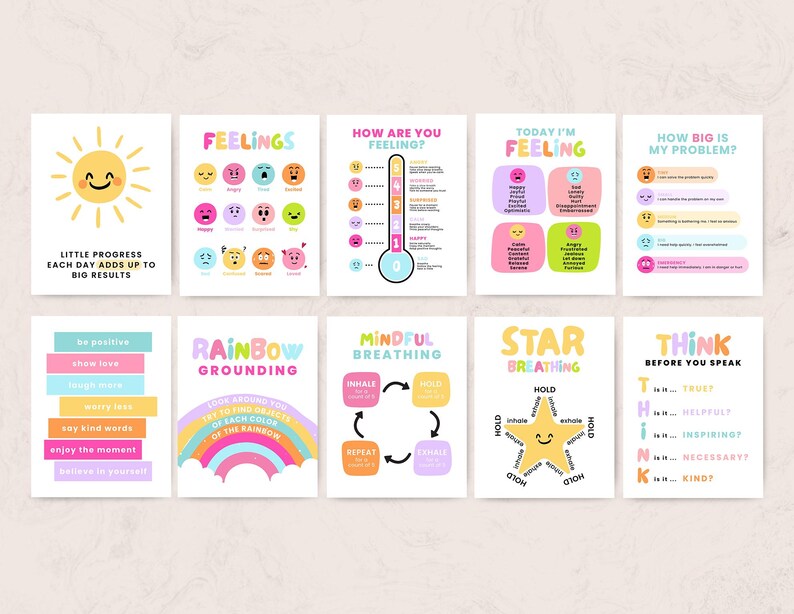 Calm Down Posters Bundle, Classroom Decor Calming Corner, School ...