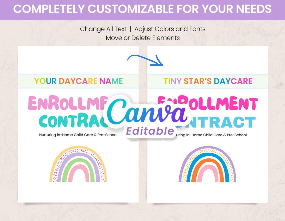 Daycare Enrollment Form | Childcare Forms Bundle | In-home Daycare ...