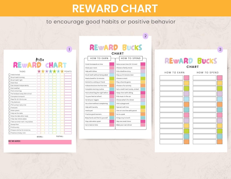 Editable Kids Reward Bucks, Canva Editable, Mom Bucks, Reward System ...