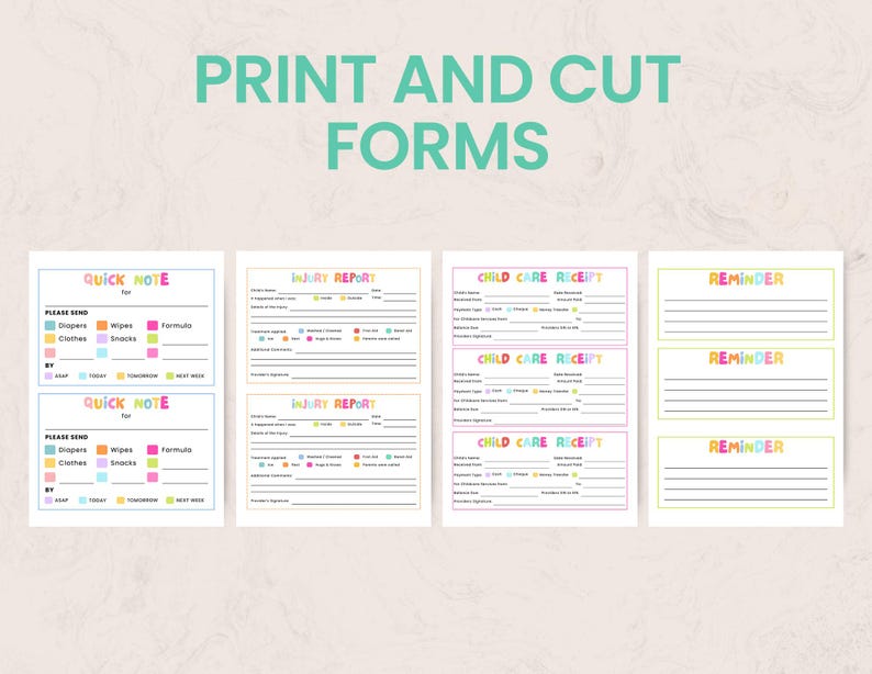 Daycare Starter Kit | Childcare Forms Bundle | In-home Daycare ...