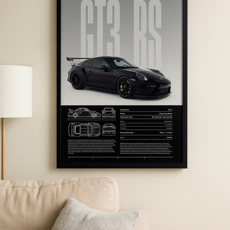 Porsche 911 Gt3 Rs Poster - Etsy