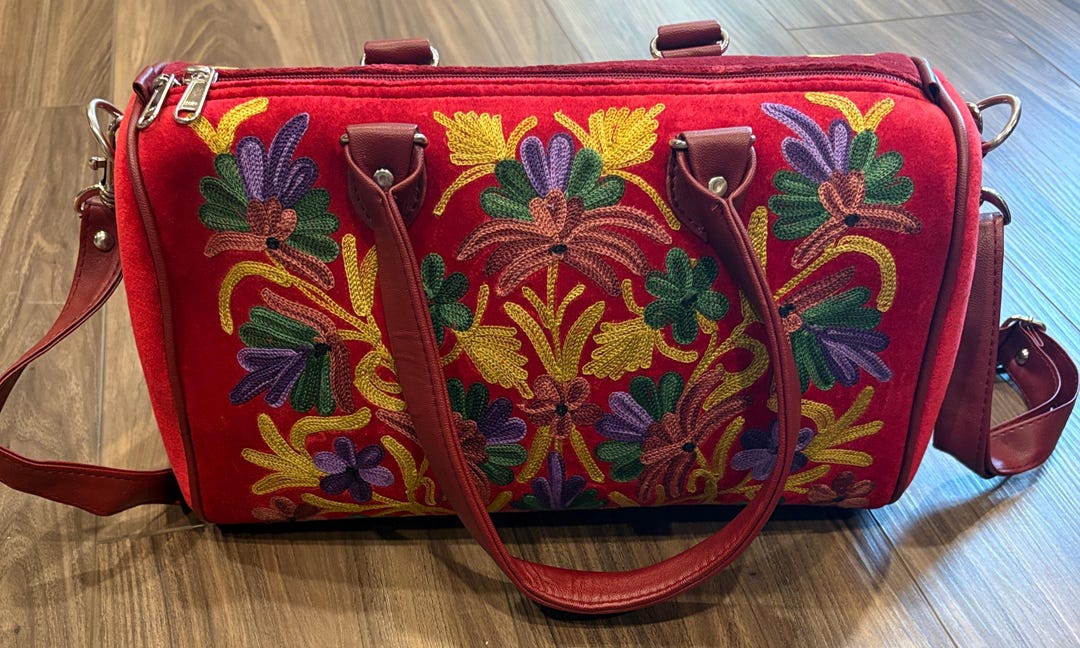 Kashmiri/indian/pakistani Embroidery Crewel Hand/shoulder Bag - Etsy