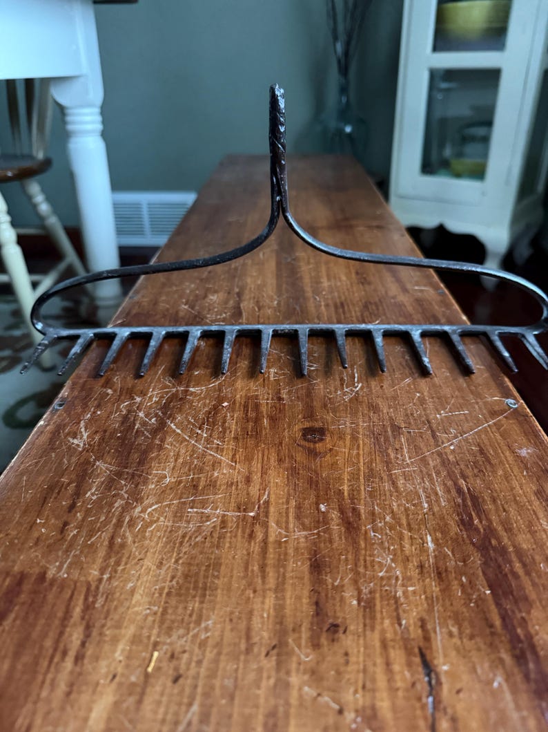 Vintage Cast Iron Rake Head - Etsy