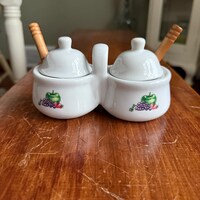 Vintage Metal Wheelbarrow Condiment Caddy Set - Etsy