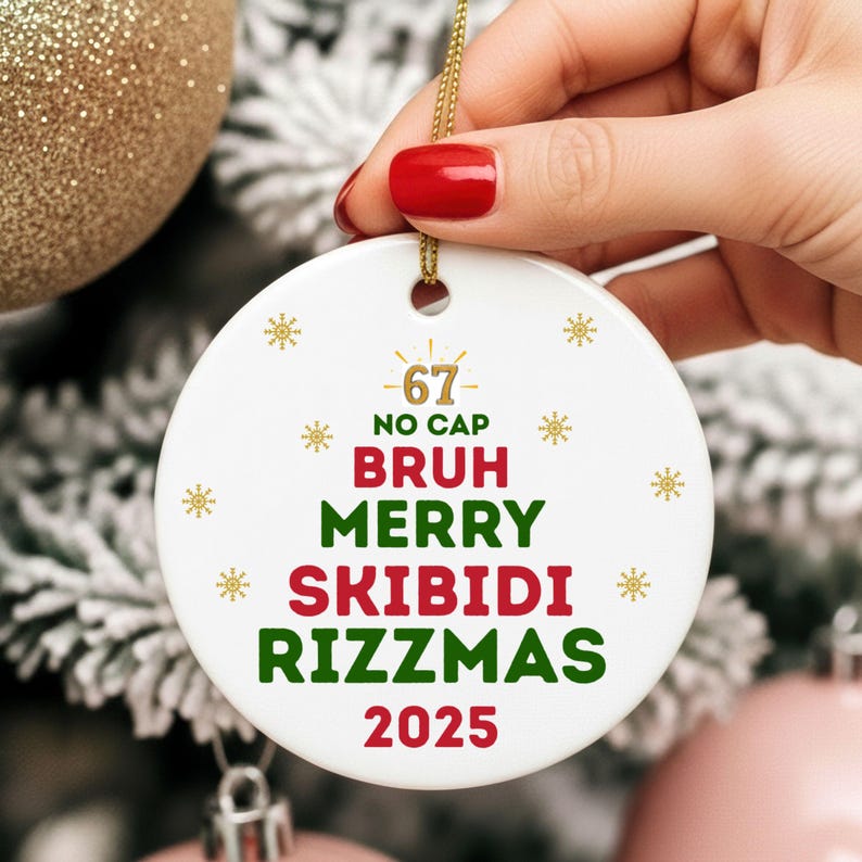 Gen Z Teenager Ornament, Gen Z Teen Slang Christmas Ornament, Teen ...