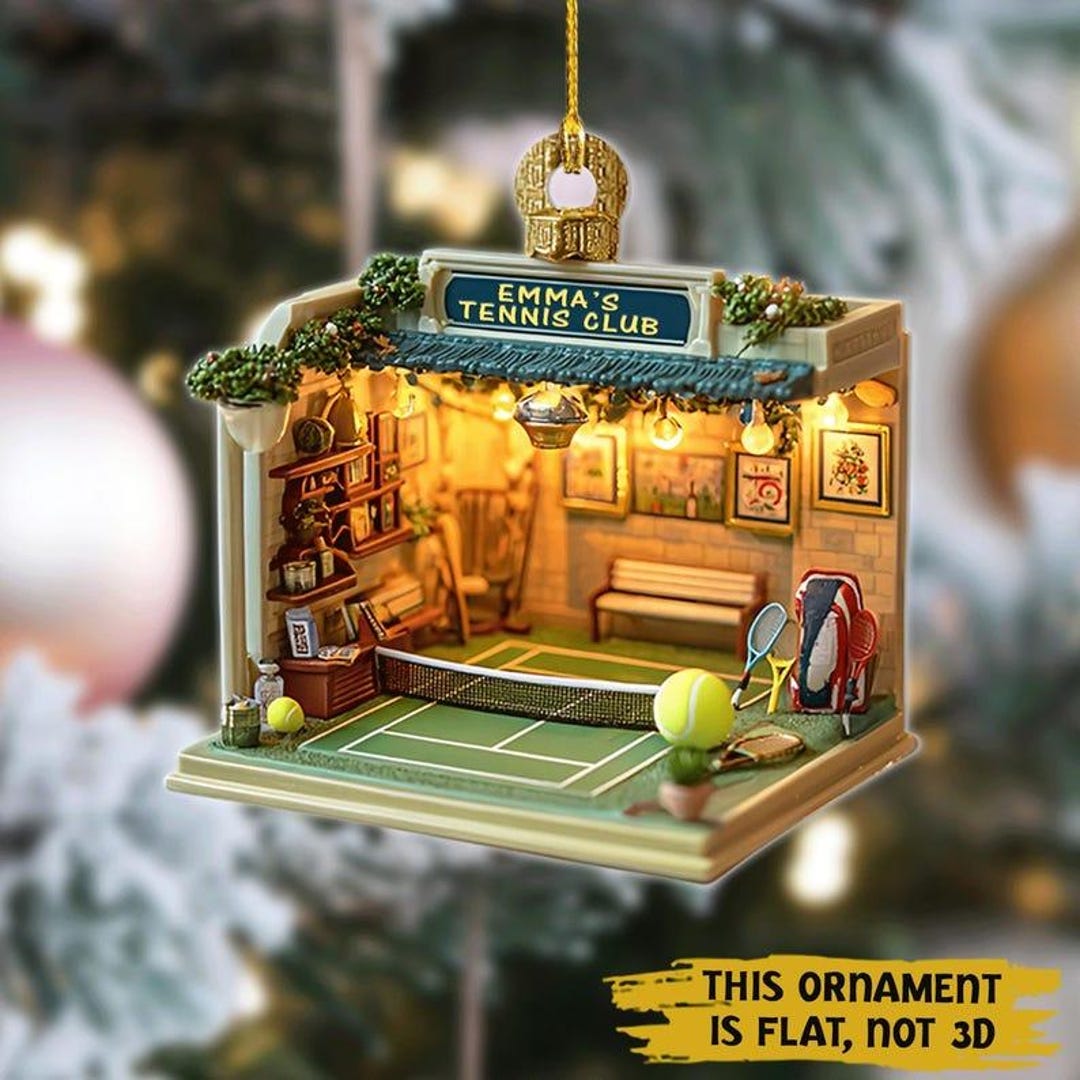 Custom Tennis Ornament | Personalized Tennis Club Christmas Ornament ...