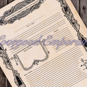 Spell Templates A5 Size - Printable PDF - Book of Shadows Pages - Etsy