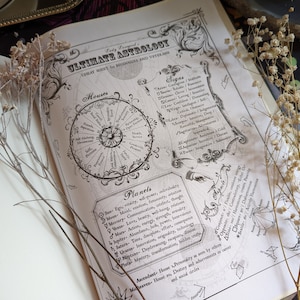 Astrology Cheat Sheet - Book of Shadows - Reference Sheet - Grimoire ...