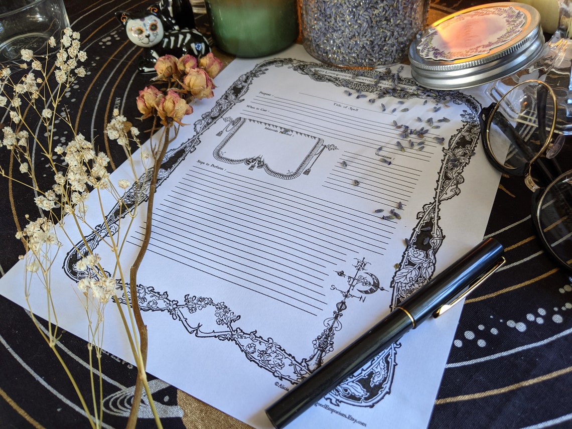 Spell Templates Printable PDF | Etsy