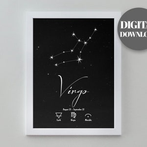 Virgo Printable Art - Etsy