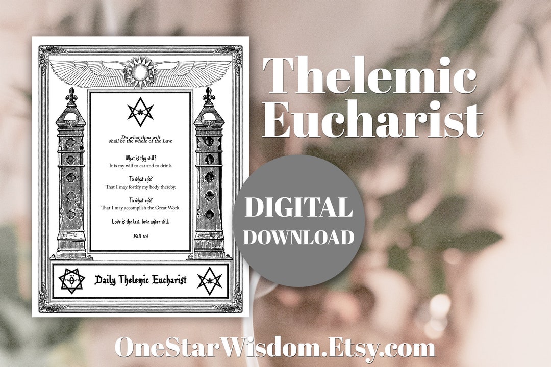 Daily Thelemic Eucharist - Saying Will - Thelema - Printable Resource ...