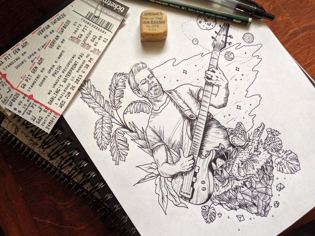 Phish Phan Bundle Hand Drawn Art Print Coloring Page - Etsy