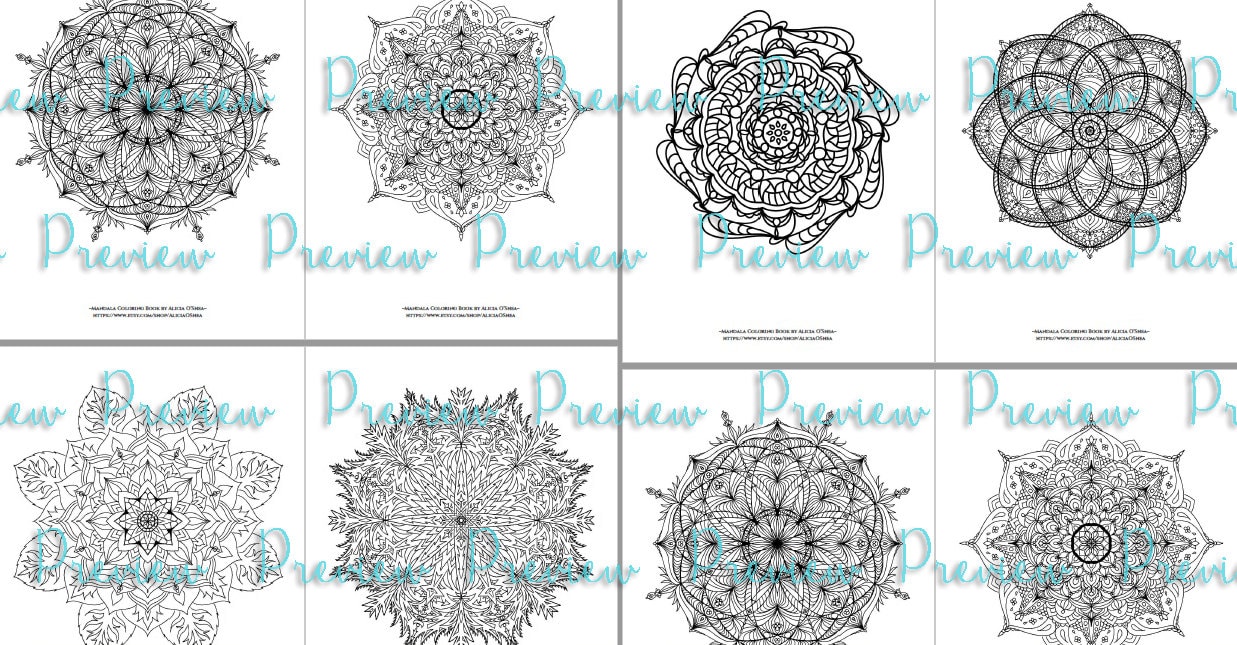 Mandala Coloring Book - Etsy