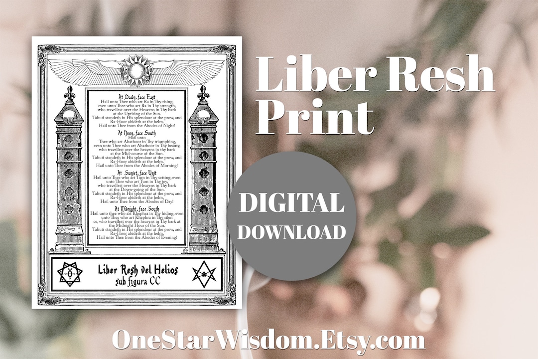 LIBER RESH - Thelema - Printable Resource - Etsy