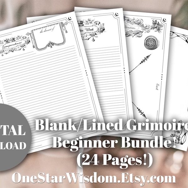 Book of Shadows Printable Pages - Etsy