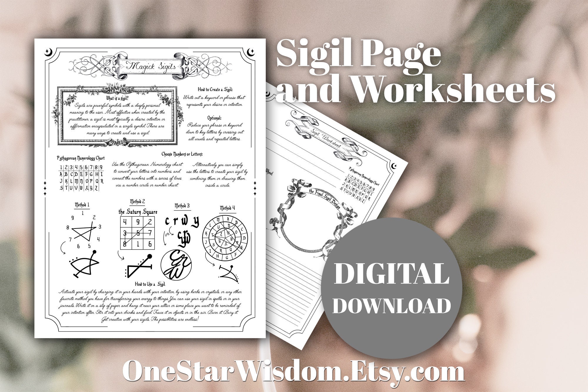 Sigils - Comment créer et utiliser des sigils magiques - avec des feuilles de calcul! - Livre ...