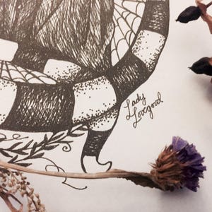 Lydia Deetz - Hand Drawn Art Print - Coloring Page - Witchy Wall Decor ...