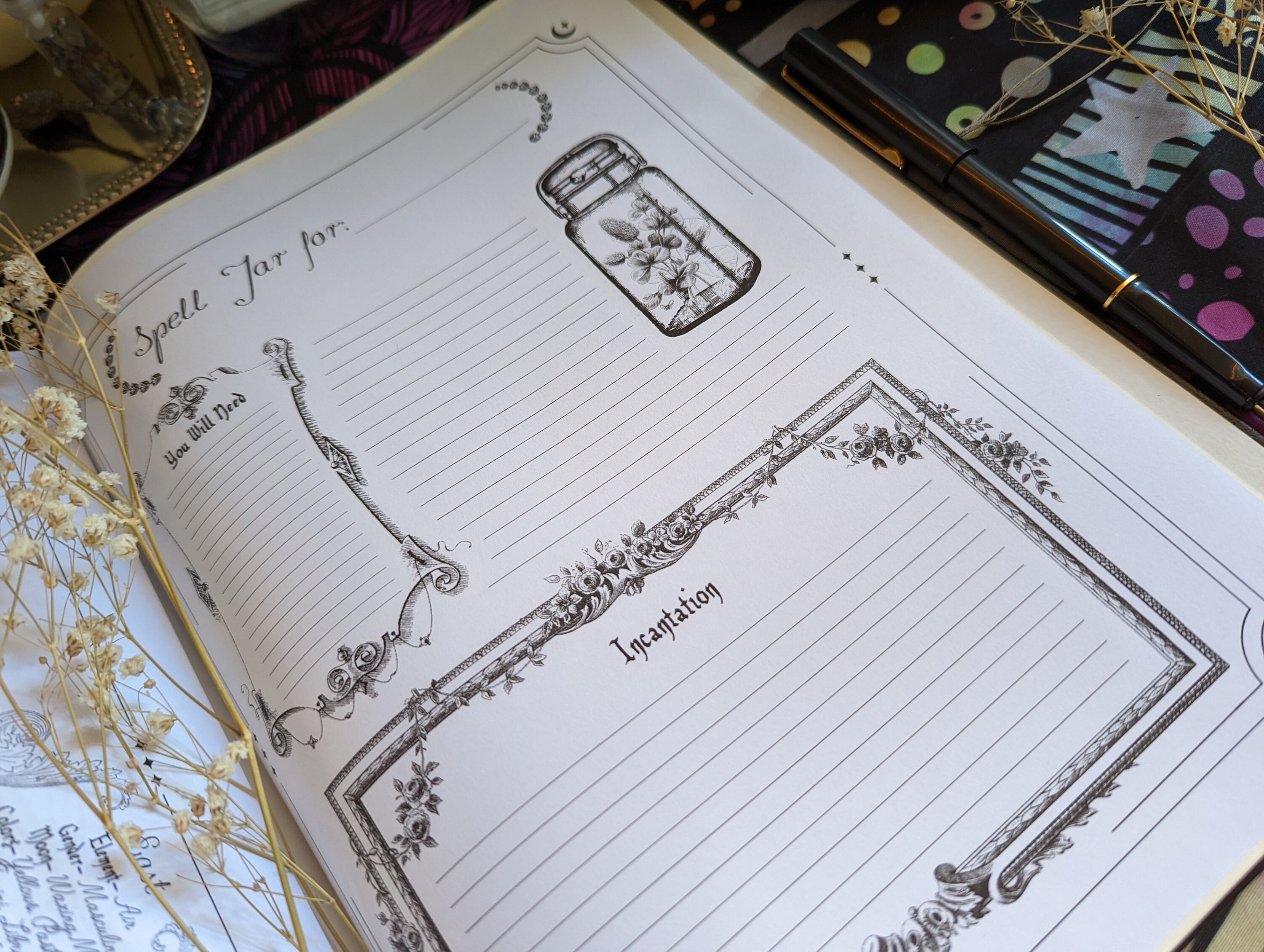 Spell Jar Worksheet Printable PDF Herbs Spellcraft Witchcraft Book of ...