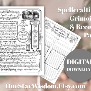 Spellcrafting Reference Page and Spell Casting Record Worksheet - Book ...