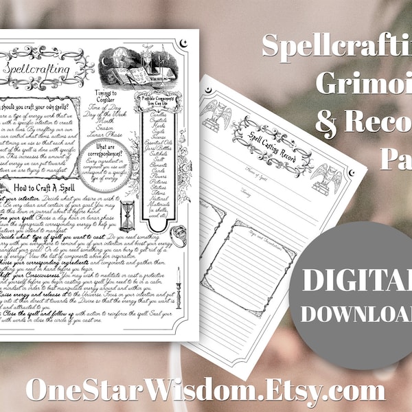 Grimoire Printable - Etsy