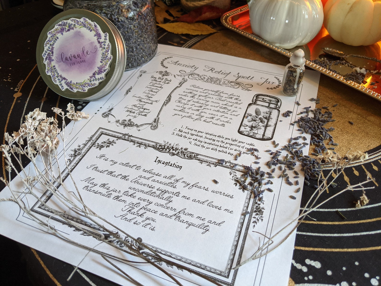 Anxiety Relief Spell Jar Book of Shadows Page Printable - Etsy