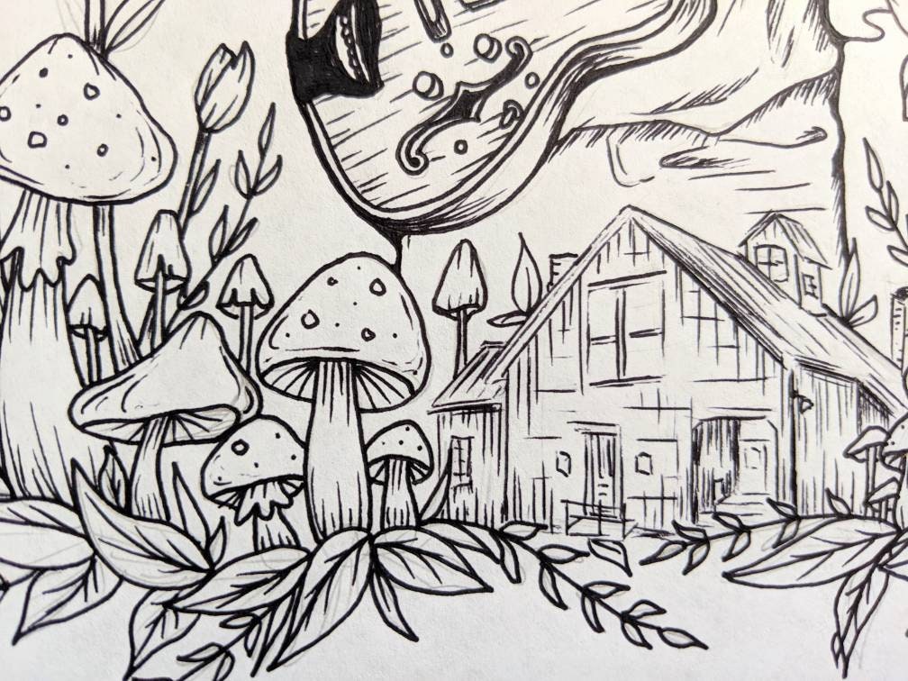 Trey Anastasio - Hand Drawn Art Print - Coloring Page - Phish Wall ...