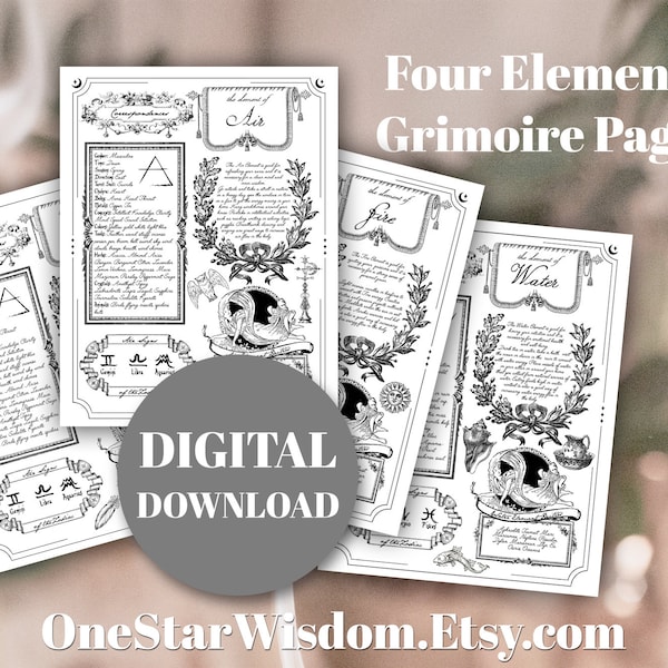 Book of Shadows the Elements - Etsy