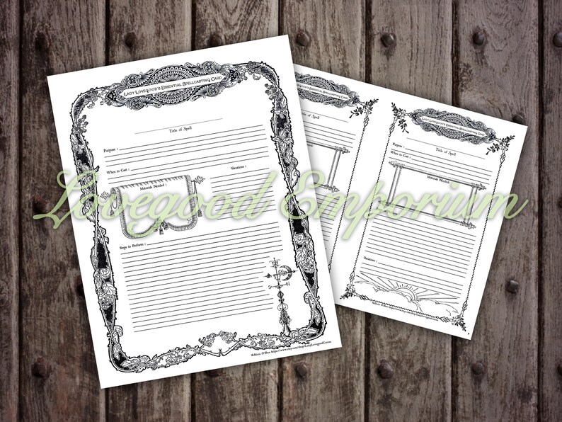 Spell Templates Printable PDF | Etsy