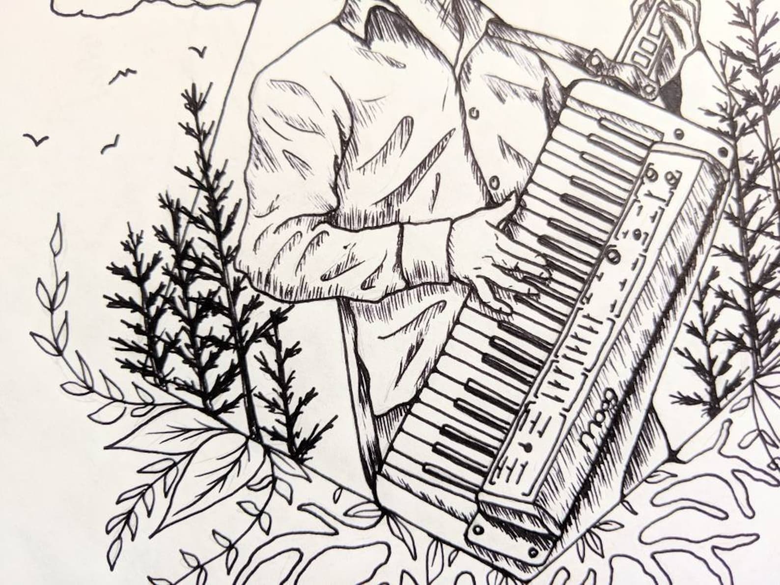 Page Mcconnell Hand Drawn Art Print Coloring Page Phish Wall Decor ...