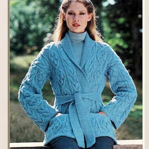 Instant Download PDF Aran KNITTING PATTERN to Make a Wrap - Etsy