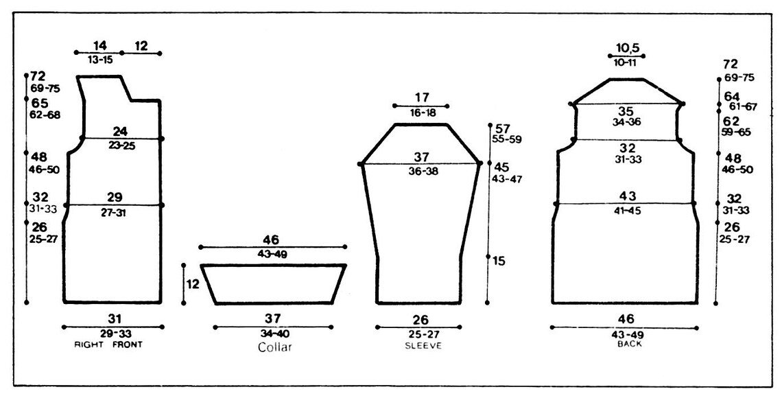 Instant Download PDF Crochet Pattern to Make a Double Breasted - Etsy