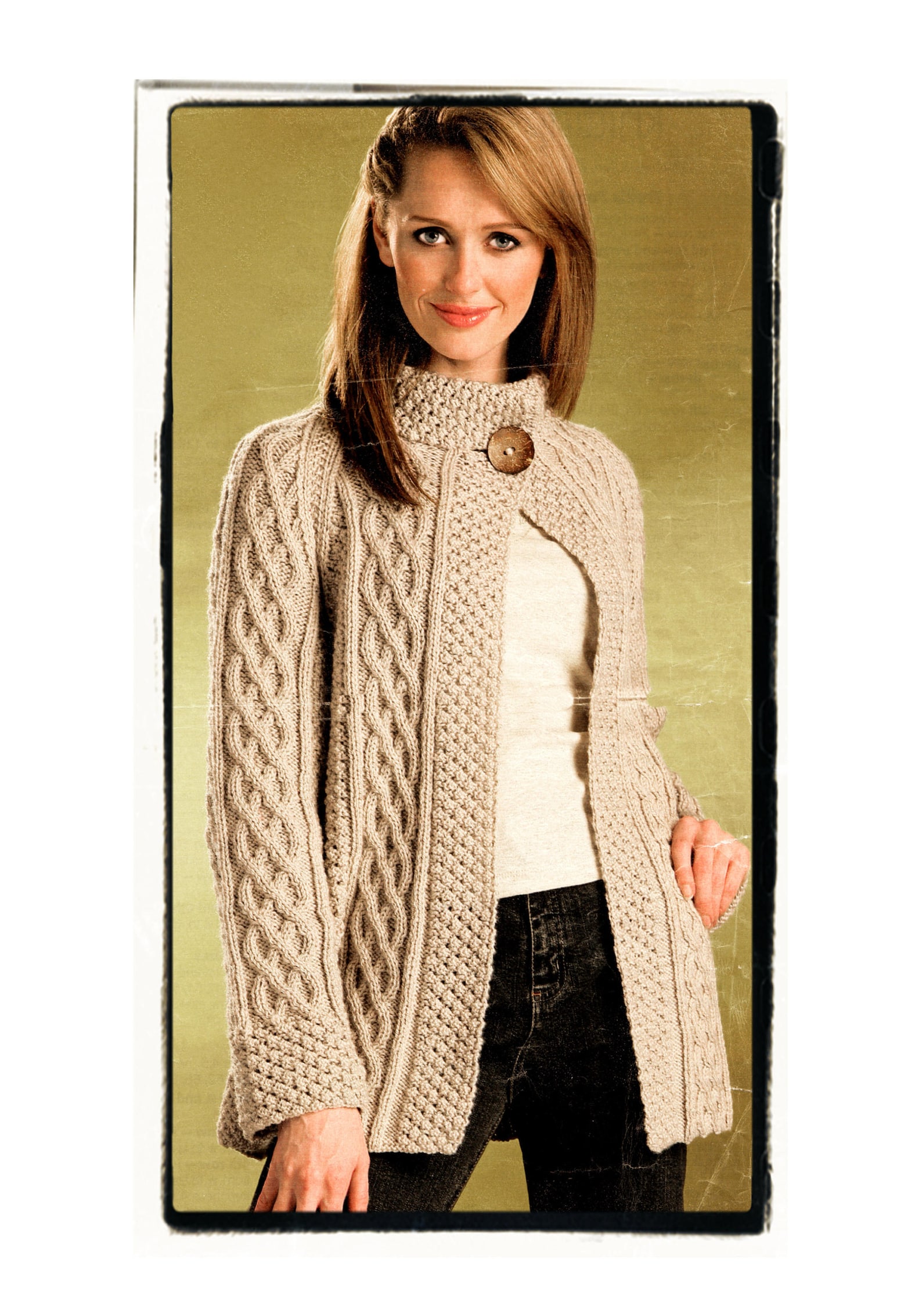 Instant Download PDF Knitting Pattern to Make a Womens Irish | Etsy