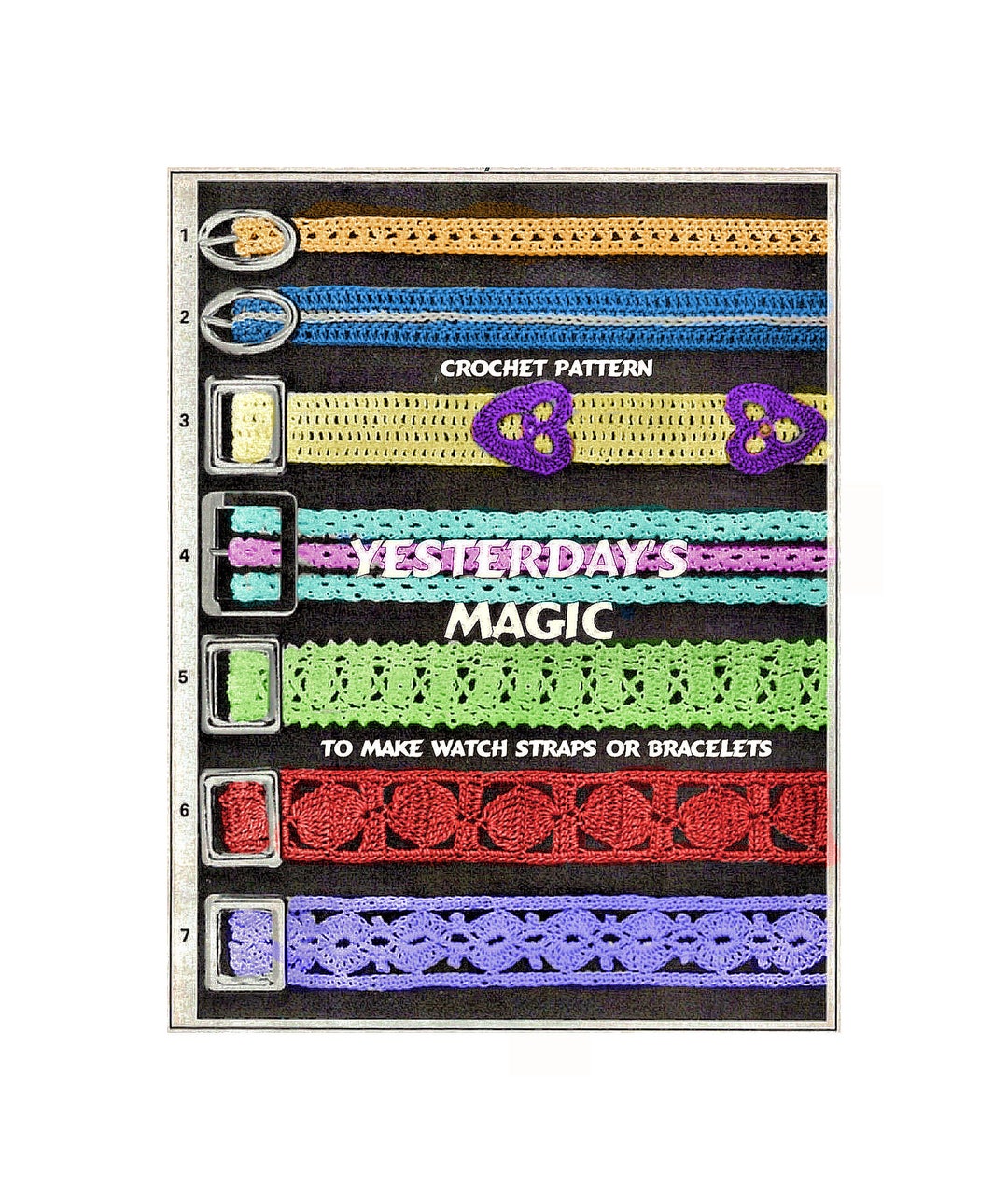 Instant Download PDF Crochet Pattern to Make Watch Straps Bracelets ...